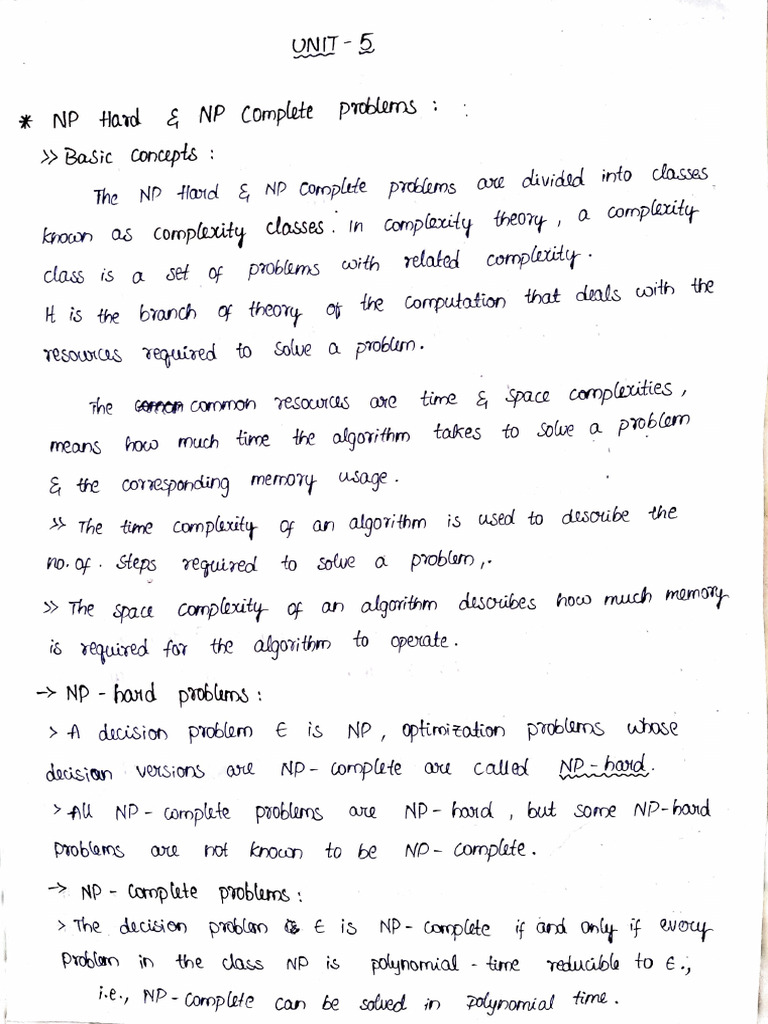 NP Hard and NP Complete Problems Explained | PDF | Mathematics ...