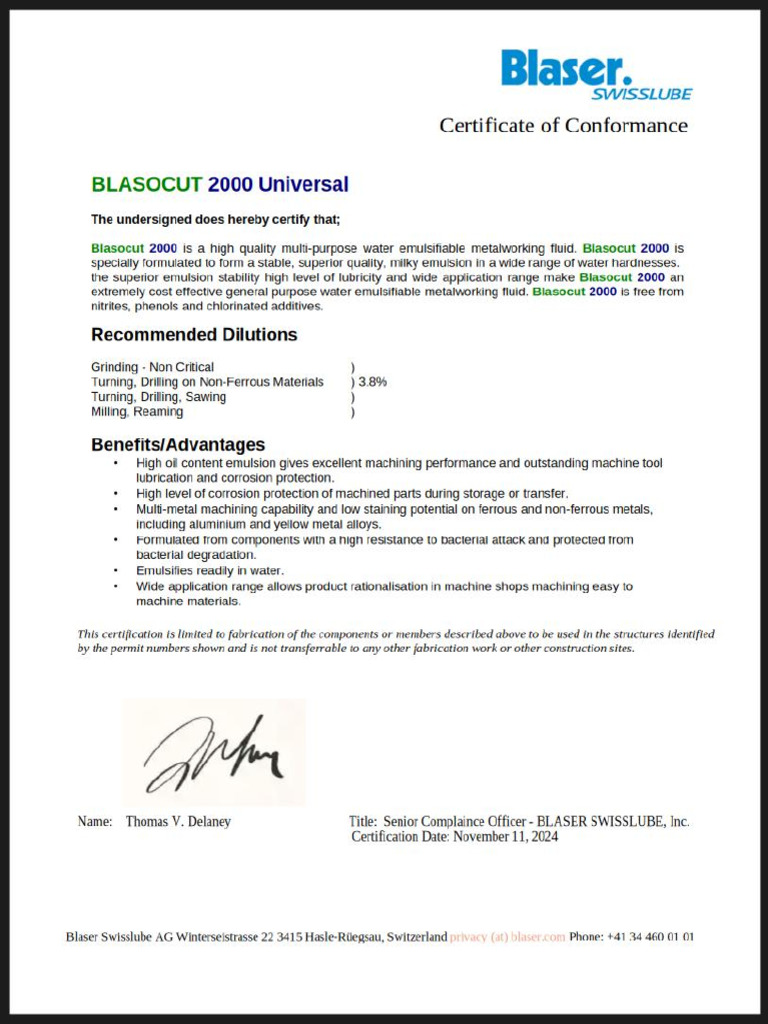 Blasso Cut - CoC TD - Comp | PDF