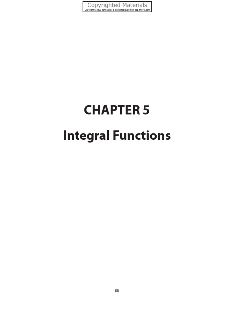 Integral Functions | PDF | Square Root | Exponential Function