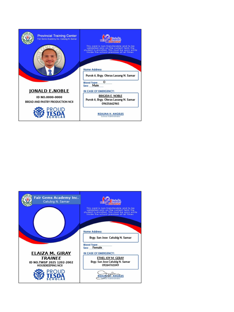 Trainee Records for NCII Programs | PDF