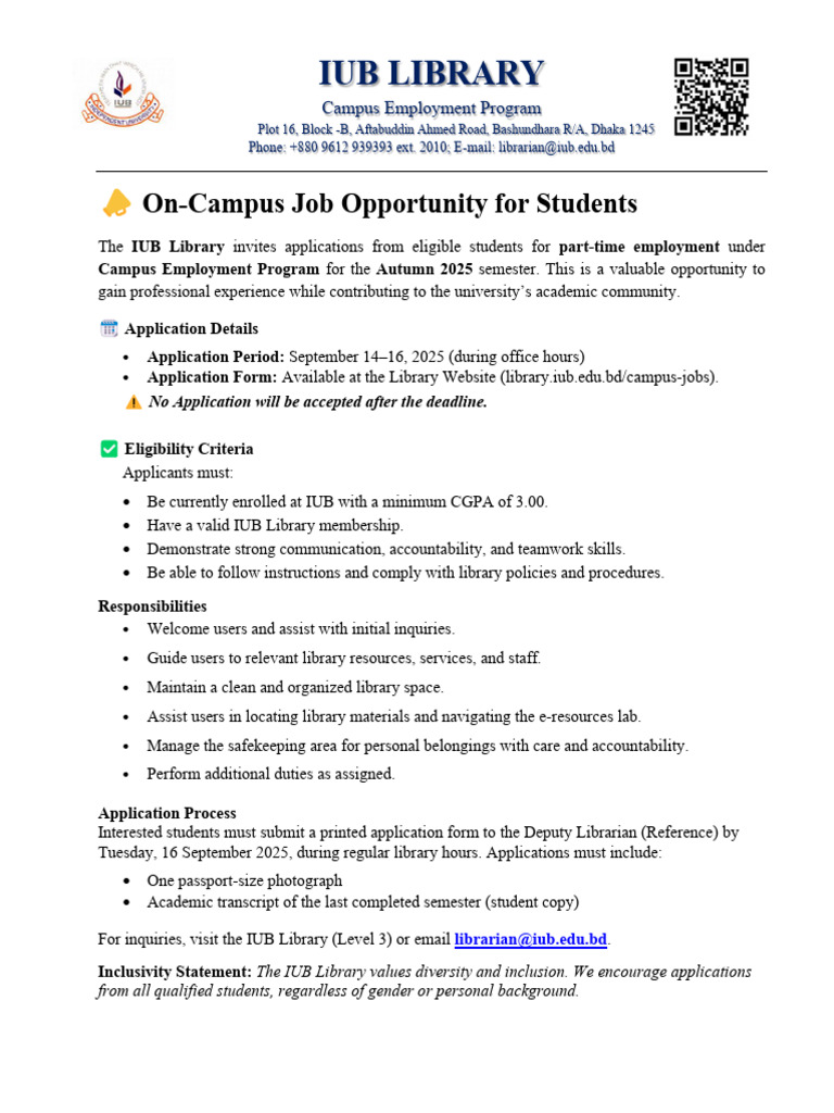 Job Notice Autumn September-2025_0 | PDF
