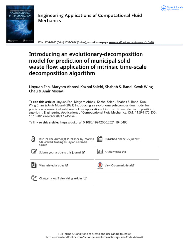 Introducing An Evolutionarydecomposition Model For Prediction of ...