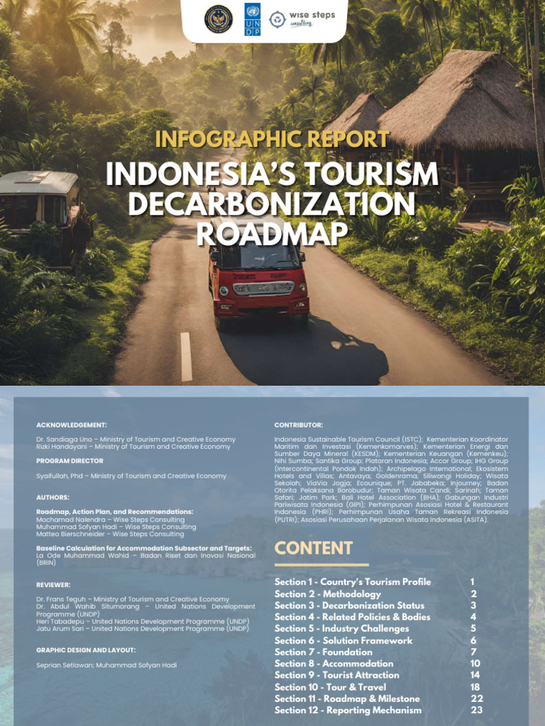 Indonesia Tourism Decarbonization Roadmap | PDF | Climate Change ...