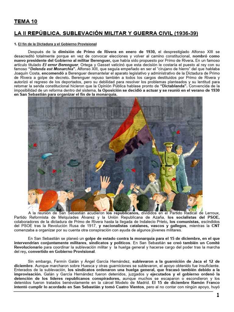 II República y Guerra Civil | PDF | Francisco franco | guerra civil ...