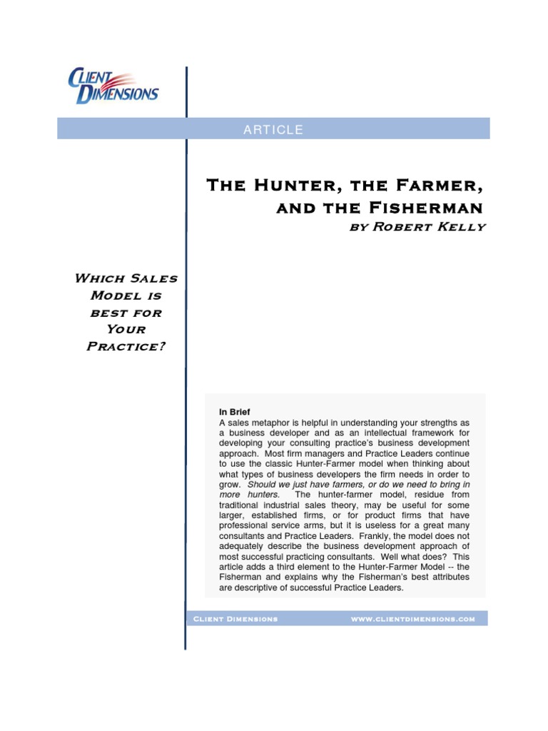 The Hunter Farmer Fisherman | PDF | Business