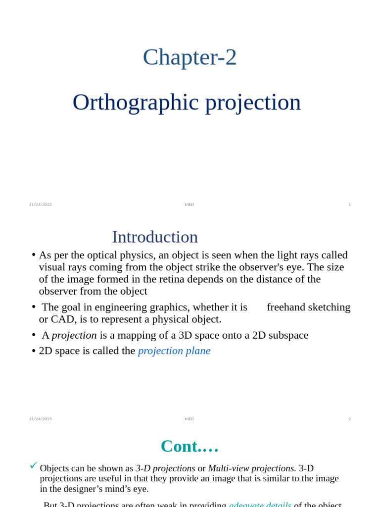 Chapter Two - Orthographic Projection | PDF | 3 D Computer Graphics ...