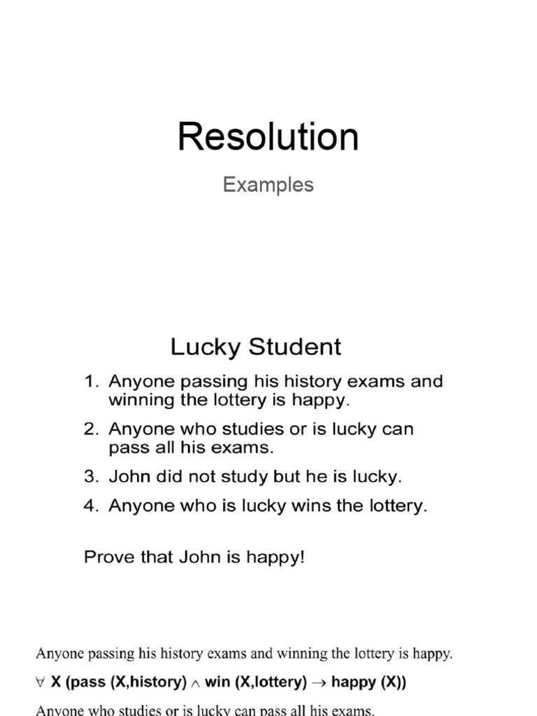Resolution Examples | PDF