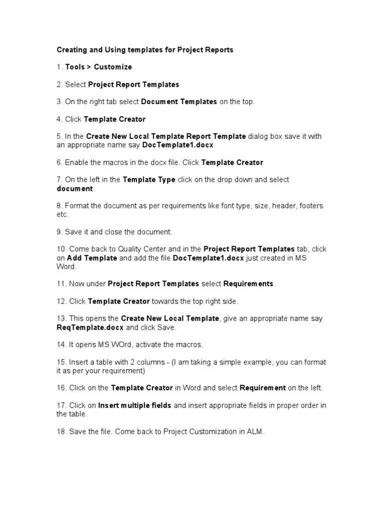 Project Report Templates | PDF | Microsoft Word | File Format
