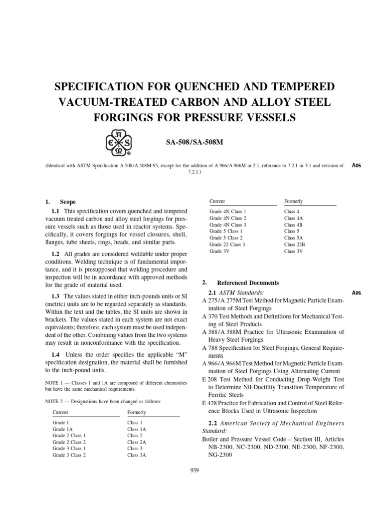 A 508 Quench Temper Forge Vessels | PDF | Heat Treating | Welding