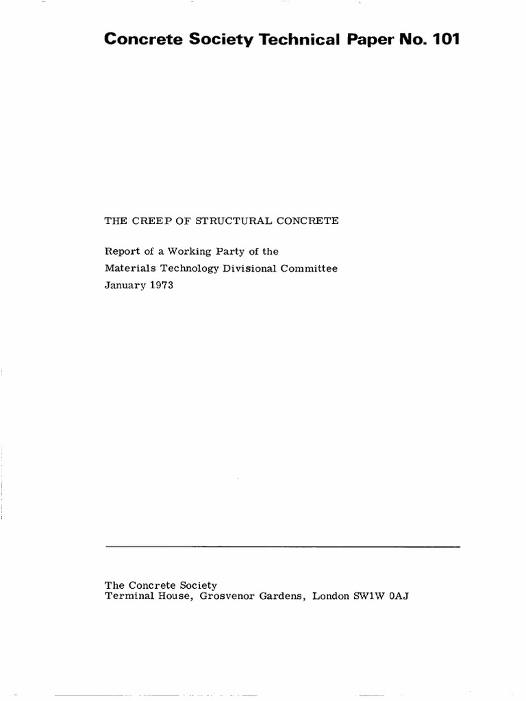 Creep of Concrete | PDF