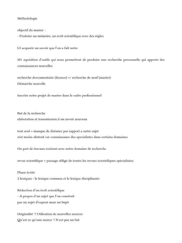 Méthodologie de rédaction de mémoire | PDF | Encyclopédies