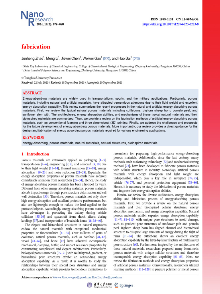 Energy-Absorbing Porous Materials Bioinspired Arch | PDF | Deformation ...