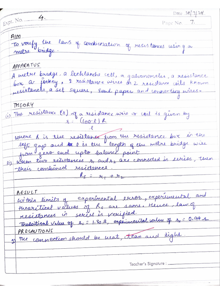 Meter Bridge Practical | PDF