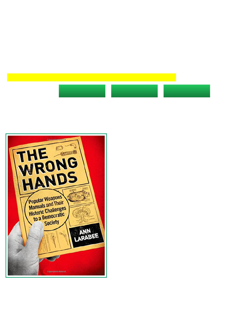 (Ebook) The Wrong Hands: Popular Weapons Manuals and Their Historic ...