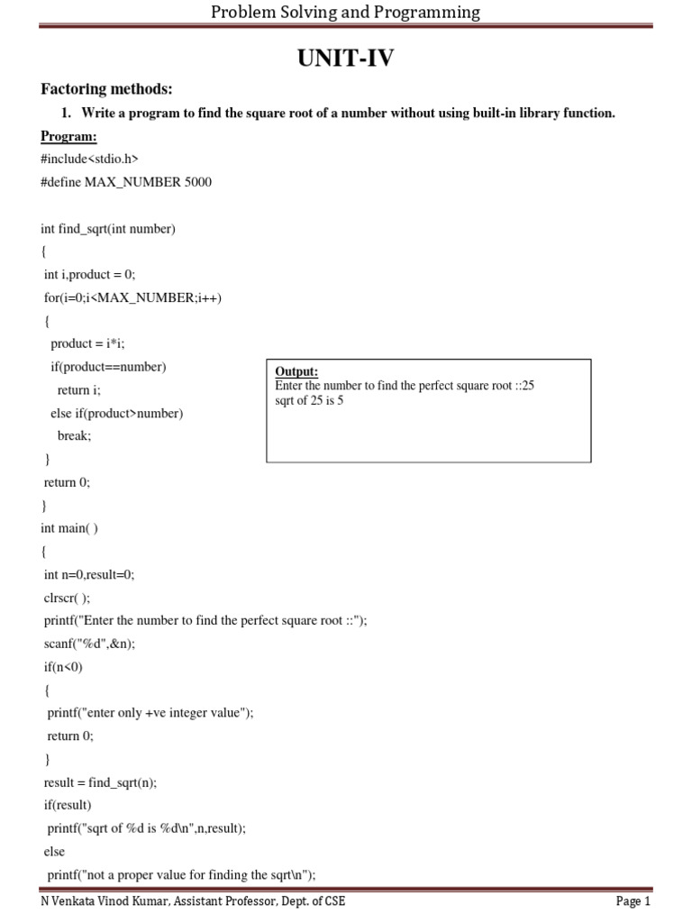PSP UNIT_IV & V | PDF | Pointer (Computer Programming) | Integer (Computer Science)