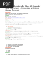 Class 12 Computer Networking Questions | PDF | Computer Network ...
