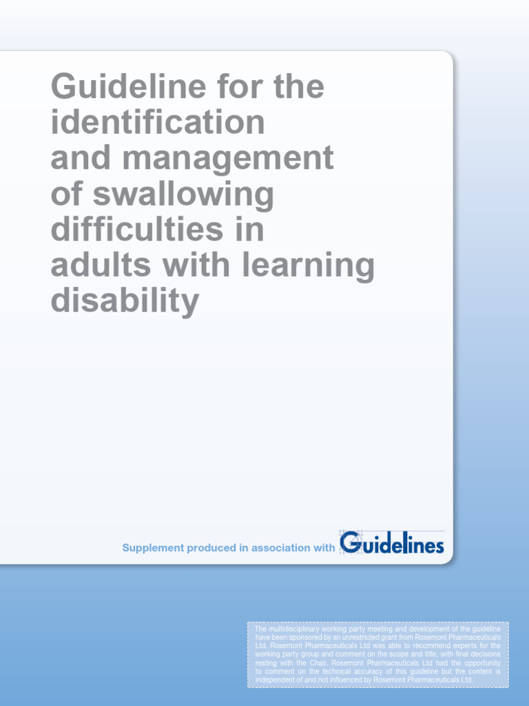 Swallowing Difficulties Learning Disability11 | PDF | Caregiver ...