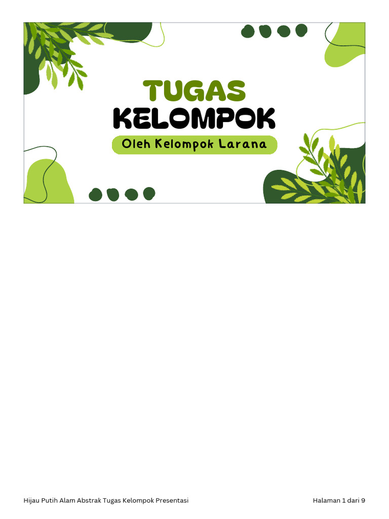 Hijau Putih Alam Abstrak Tugas Kelompok Presentasi - 20251031 - 233741 ...
