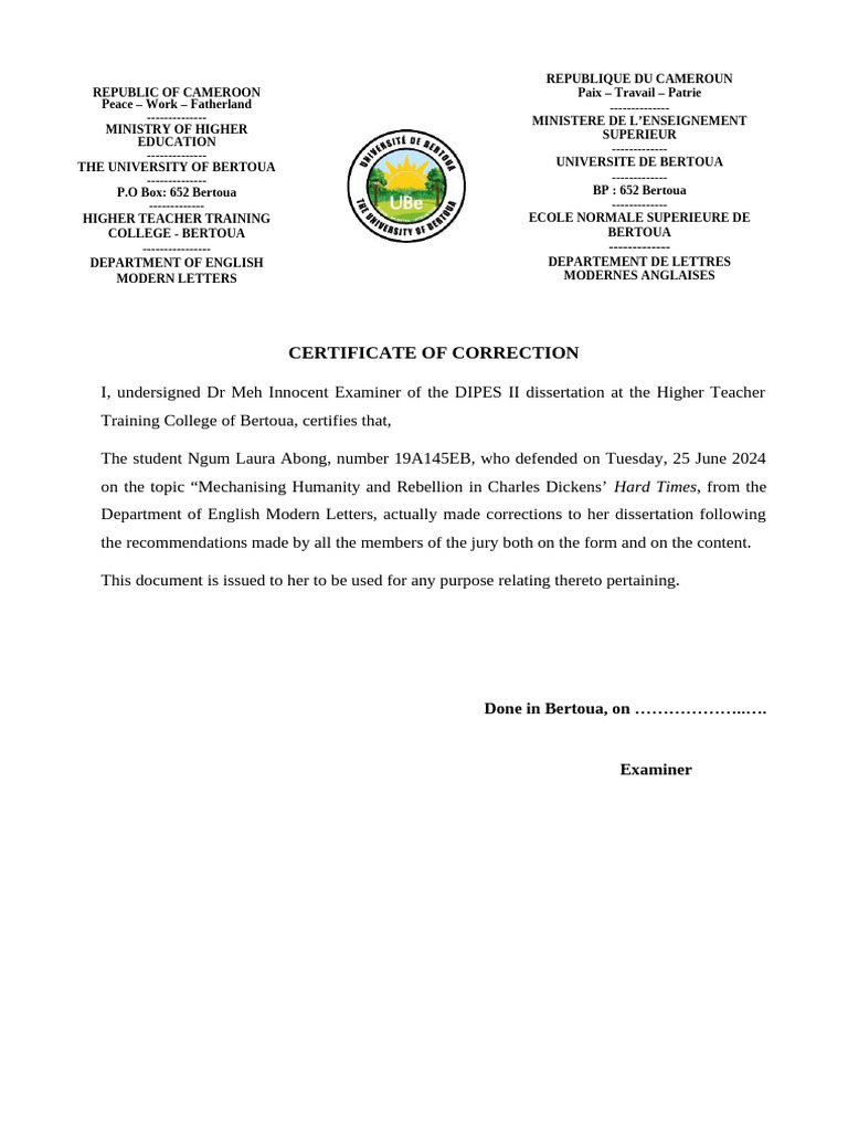 Certificate of Correction Lma | PDF