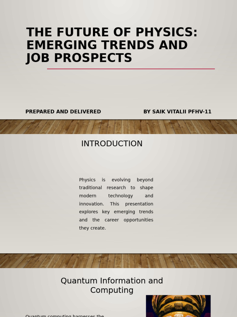 Future Trends in Physics Careers | PDF | Physics | Particle Physics