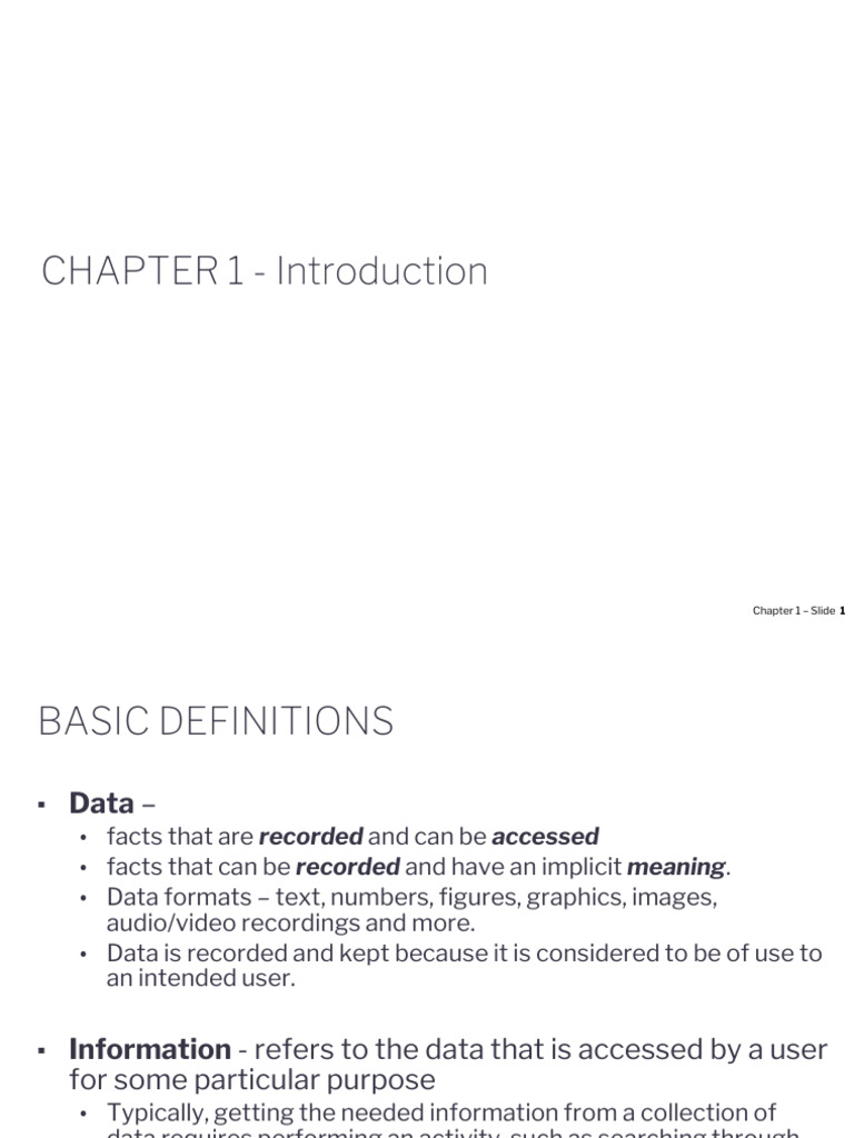 Chapter 1 - Introduction | PDF | Databases | Data Model