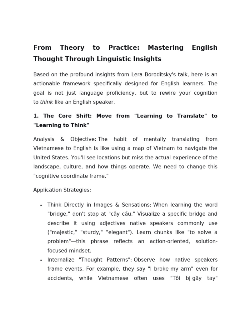 How Language Shapes The Way We Think | PDF | English Language | Perception