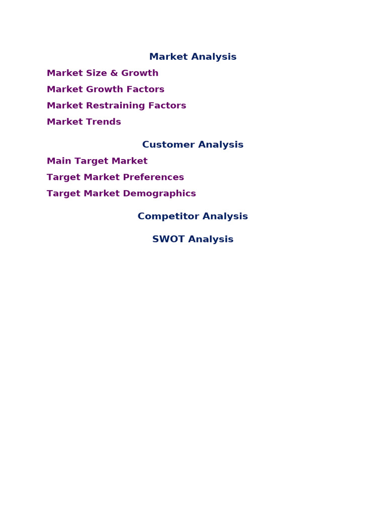 Market Research FOrmat | PDF