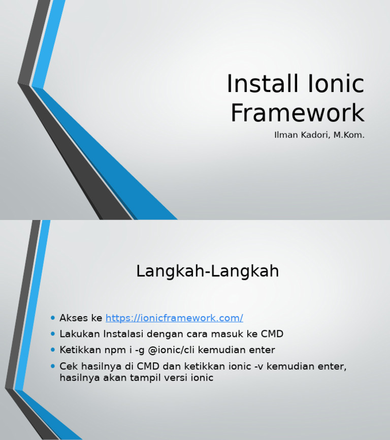 Install Ionic Framework | PDF