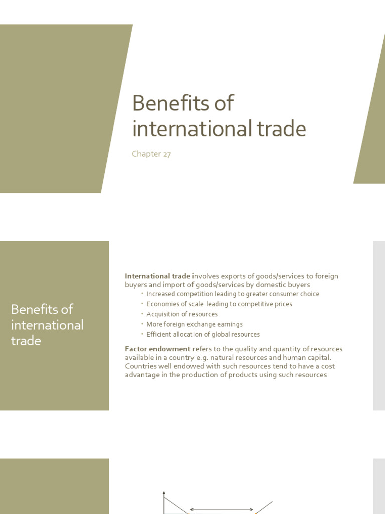 Benefits of International Trade Explained | PDF | Exports | Comparative ...