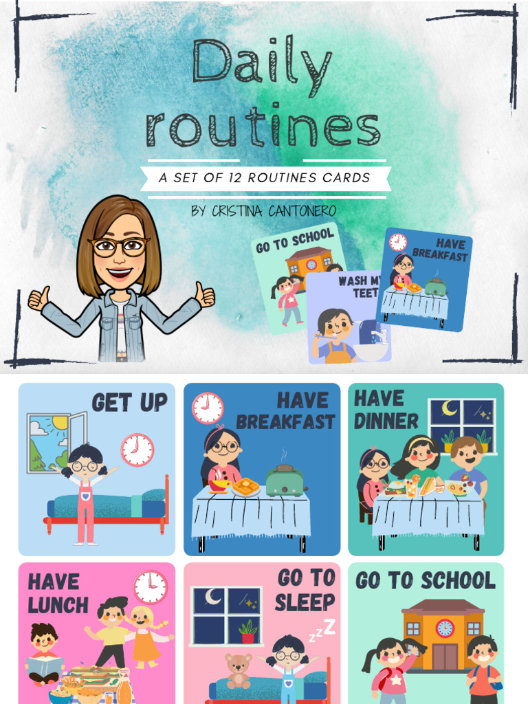 DailyRoutinesFlashcards-1 | PDF