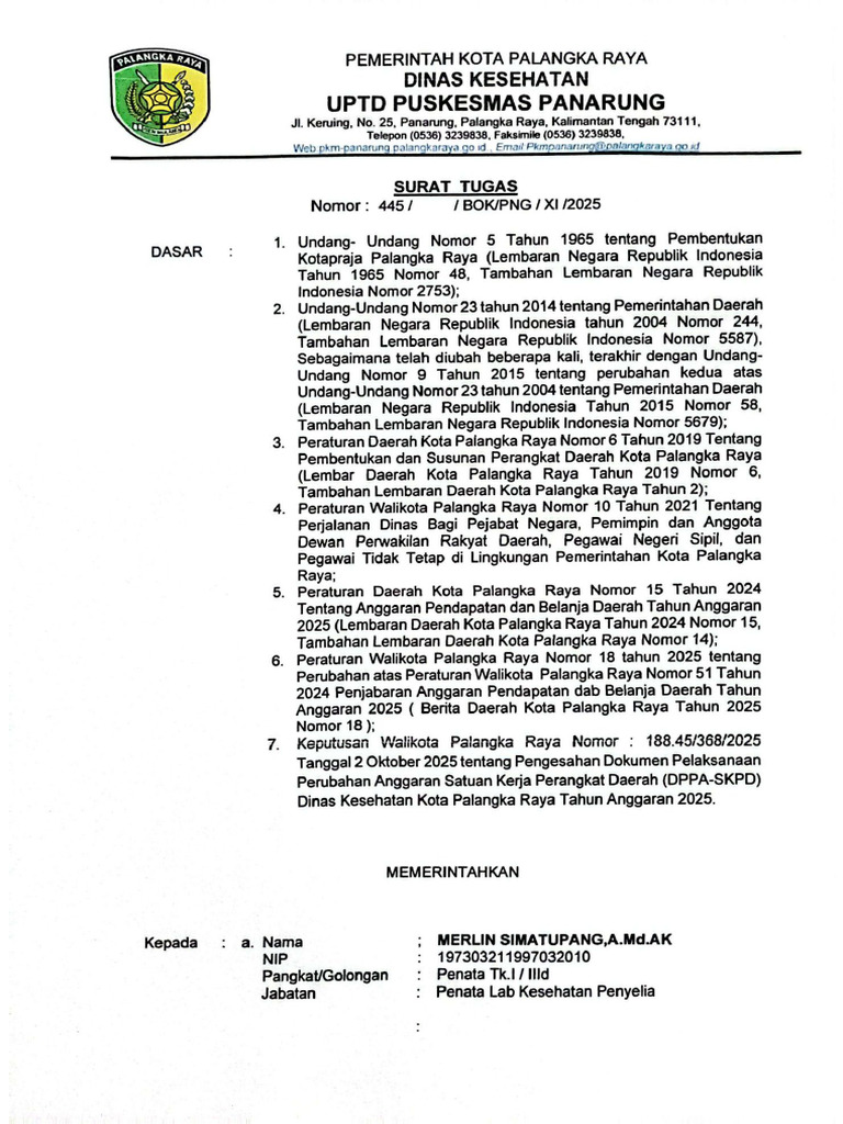 Laporan Pos Ukk November 2025 | PDF