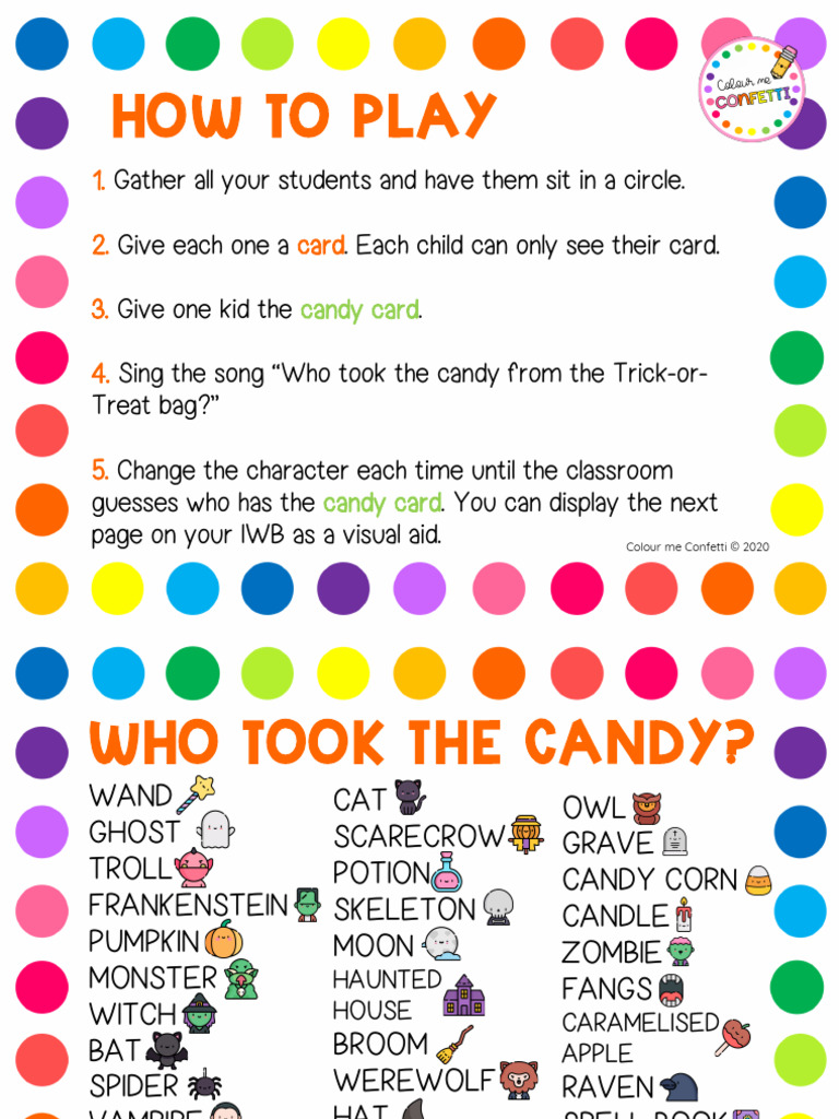 Who Took the Candy - Colour Me Confetti | PDF