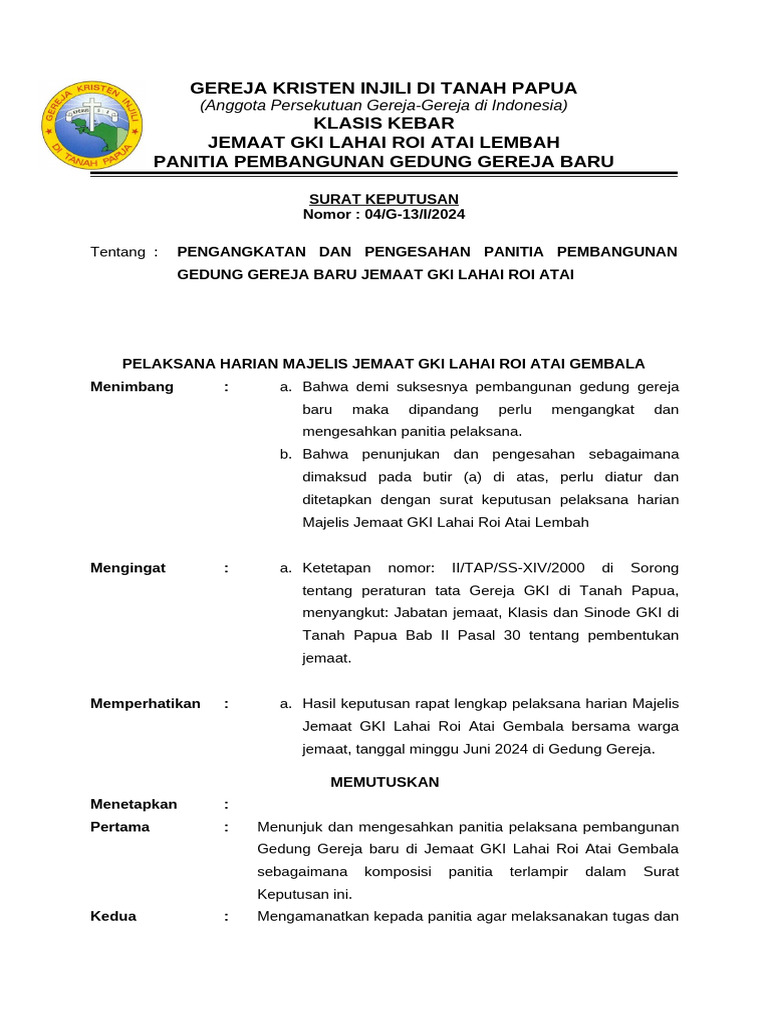 Gereja Kristen Injili Di Tanah Papua | PDF