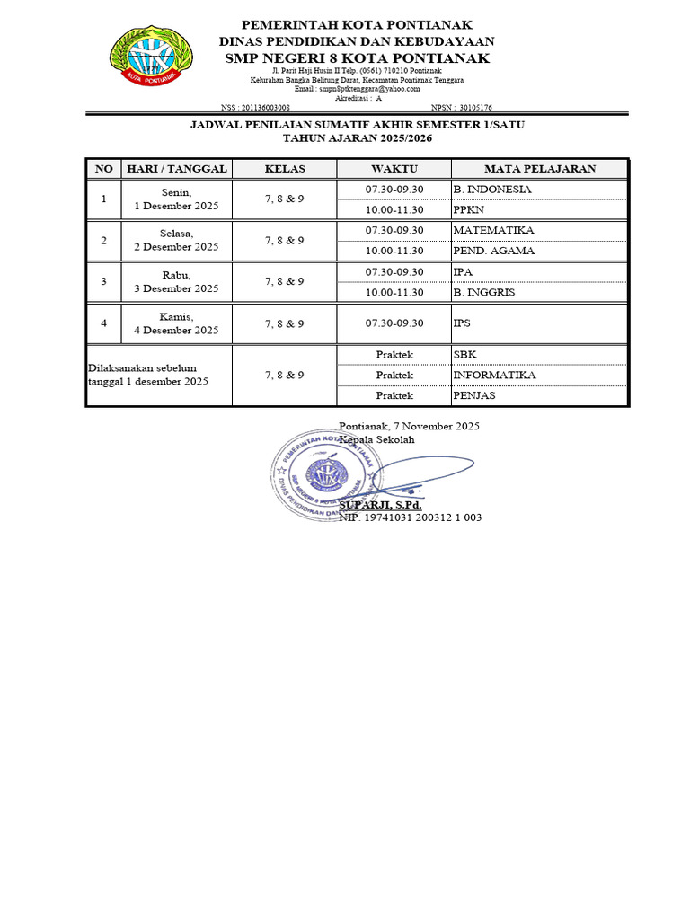 JADWAL | PDF