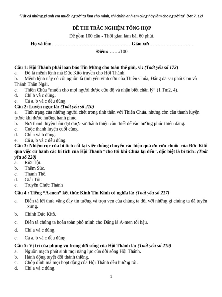 De Tong Hop 2-3 | PDF