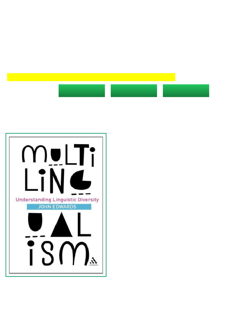 (Ebook) Multilingualism: Understanding Linguistic Diversity by John ...