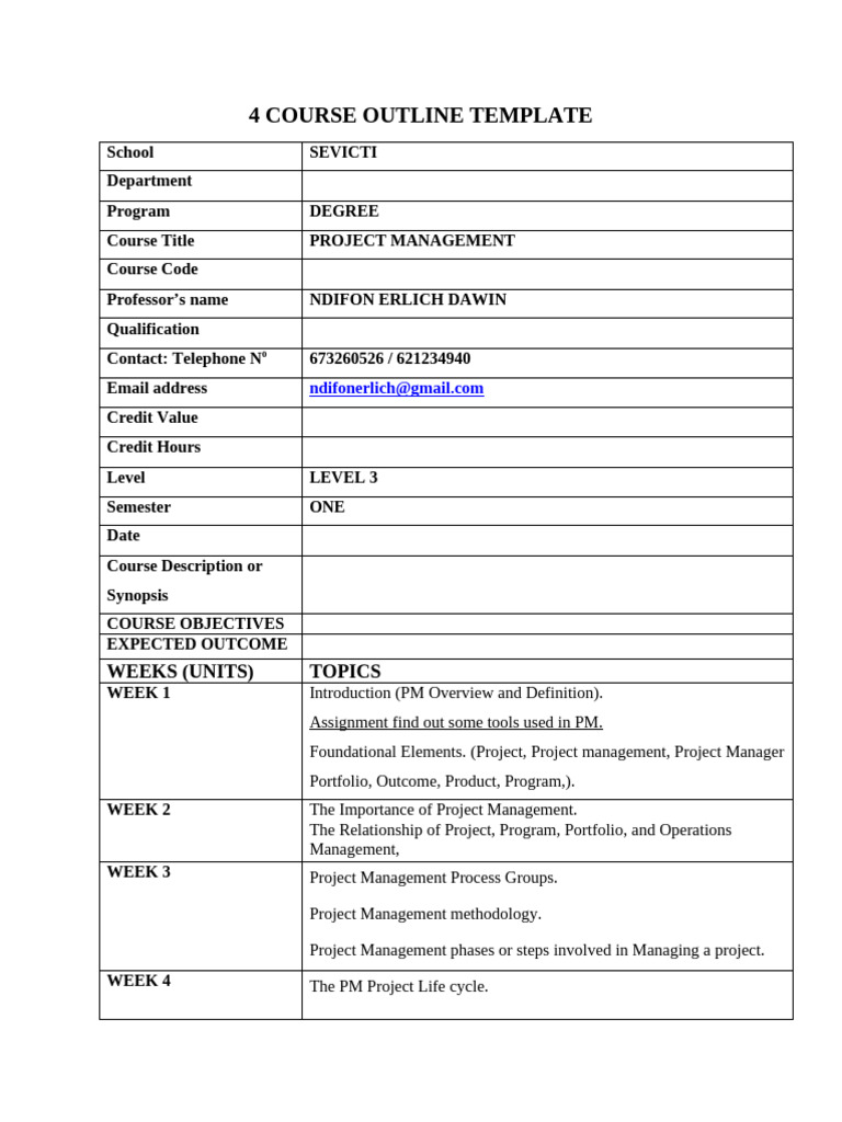 Agile PM Course Outline Template (Autorecovered) | PDF | Project ...