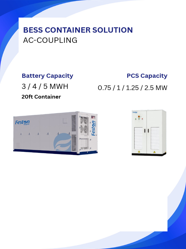 20ft Container BESS | PDF | Battery Charger | Alternating Current