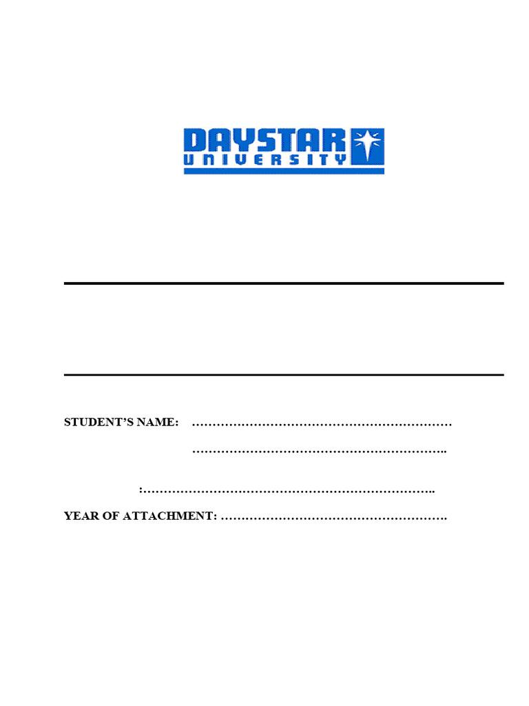 ACM Industrial Attachment Log Book | PDF
