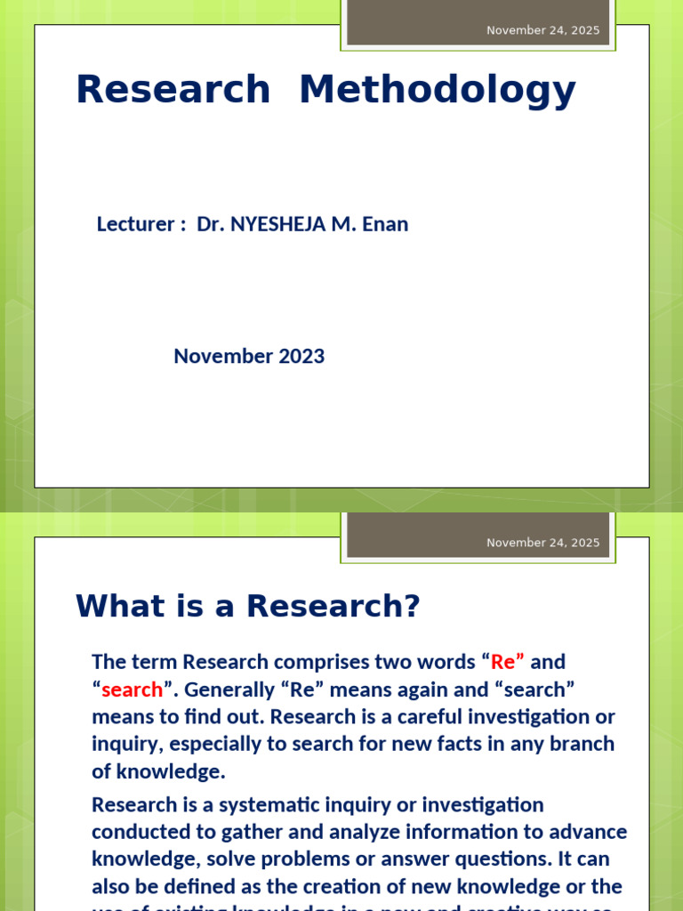 Lesson 1 2 Research Methodology Lesson 1 2 | PDF | Methodology | Procedural Knowledge