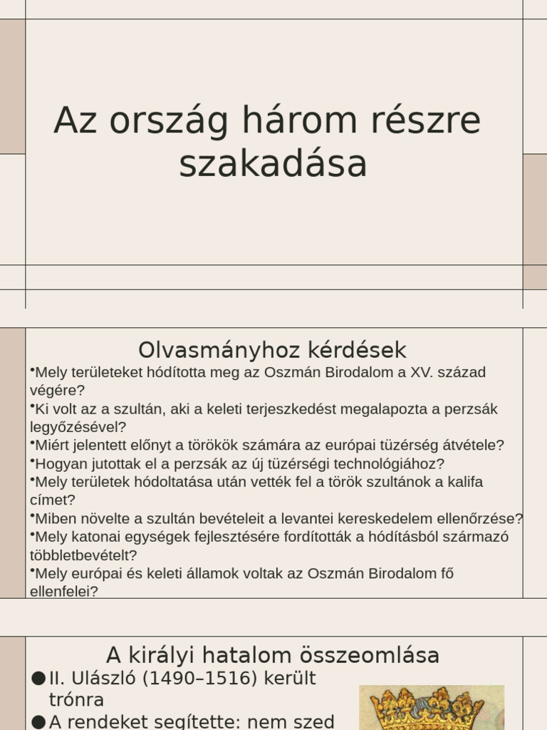 Az Ország Három Részre Szakadása | PDF