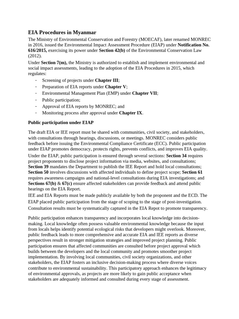 EIA in Myanmar Essay Copy - 0e2dd05b c32d 4133 961b 04c25c02bc82 | PDF ...