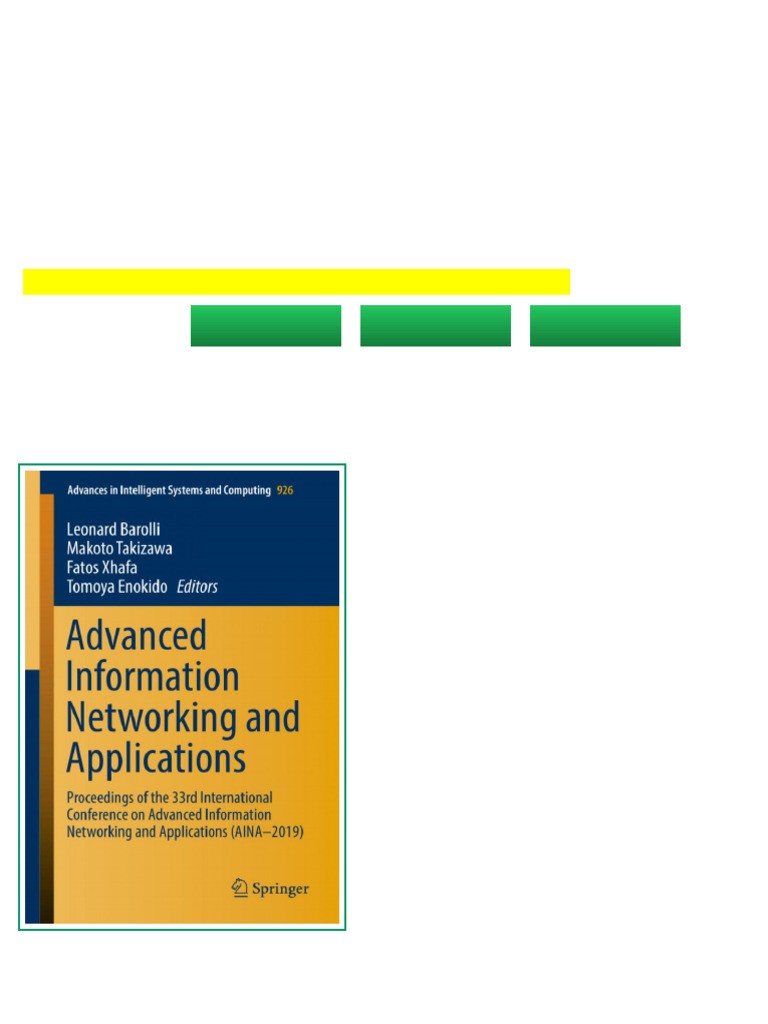 Advanced Information Networking and Applications: Proceedings of the 33rd International ...