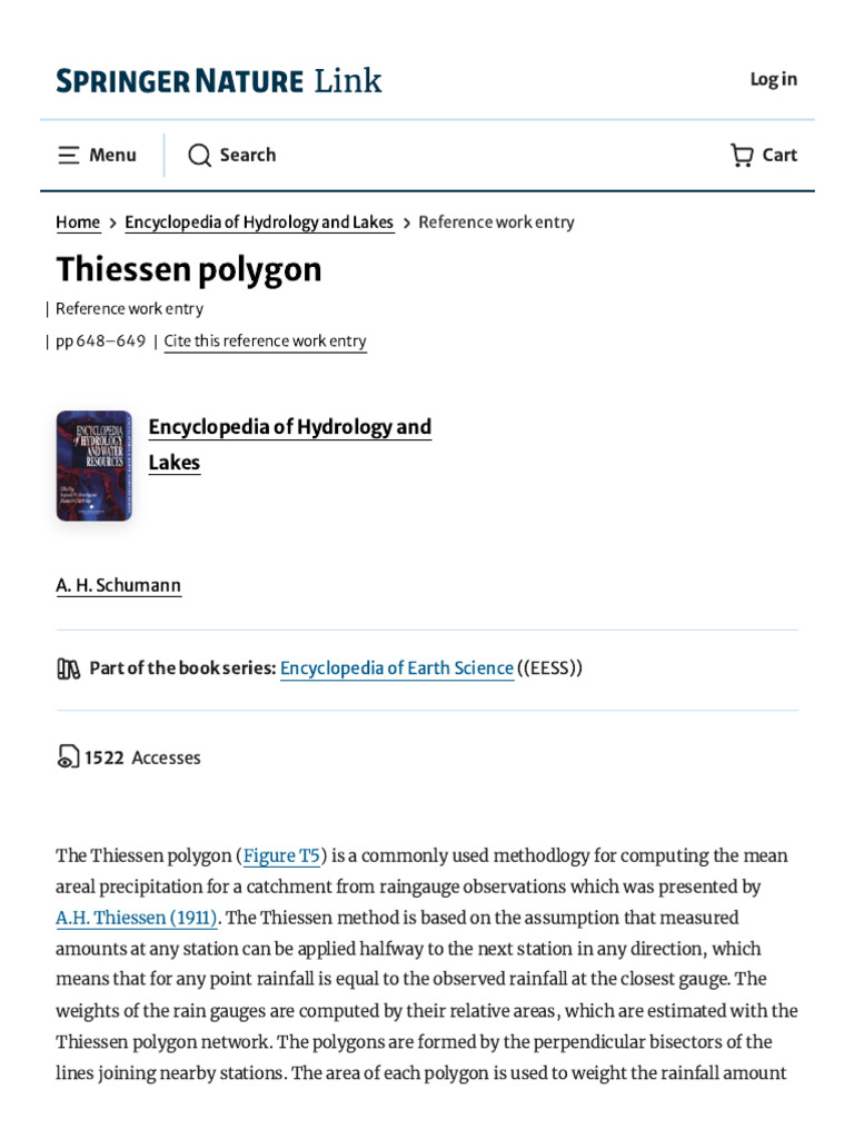 Thiessen Polygon _ SpringerLink | PDF | Rain | Publishing