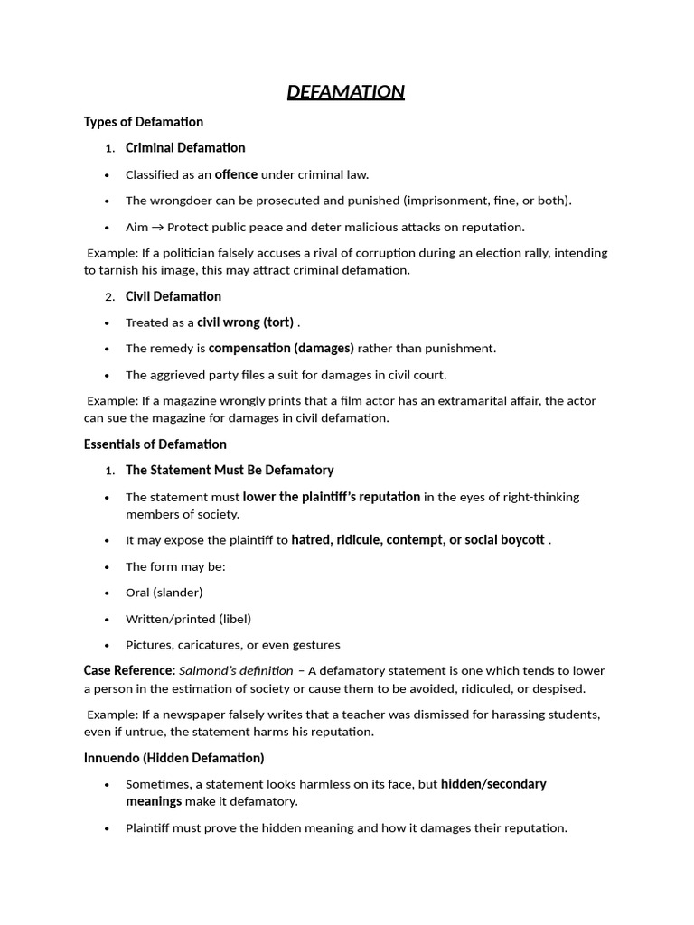 Defamation | PDF | Defamation | Justice