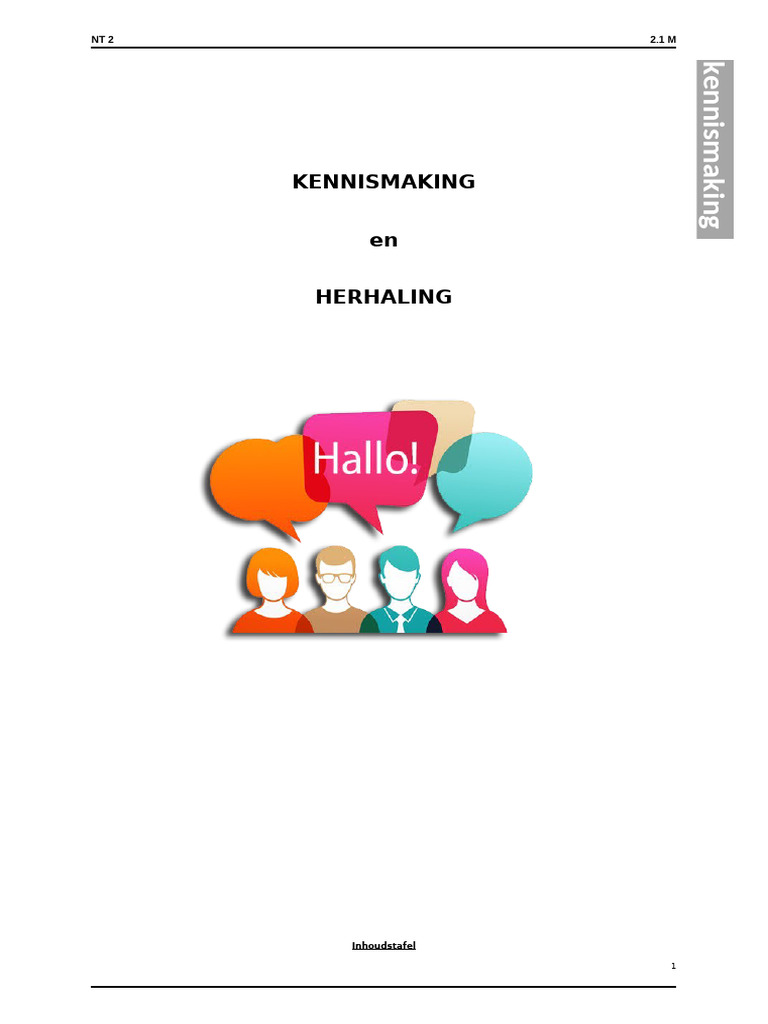 2.1 M Kennismaking en Herhaling | PDF