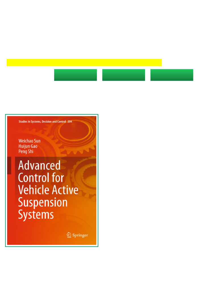 Advanced Control for Vehicle Active Suspension Systems Weichao Sun online version | PDF ...