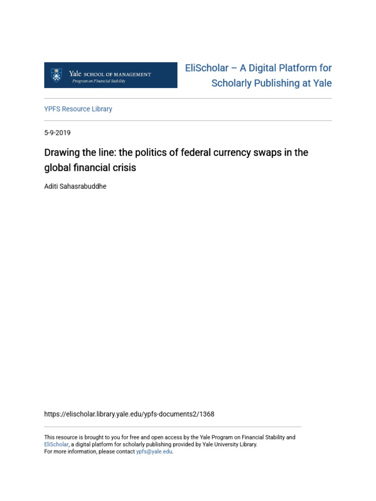 Drawing The Line - The Politics of Federal Currency Swaps in The G ...