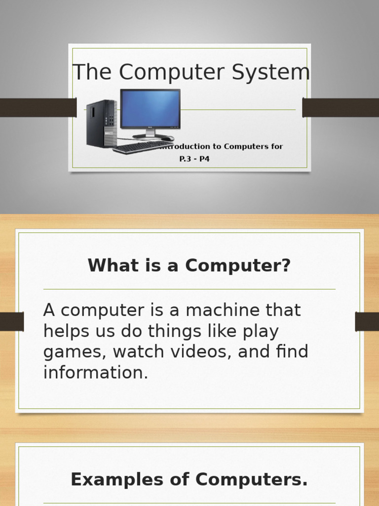 P.3 Computer System Presentation | PDF | Computer Keyboard | Tablet ...