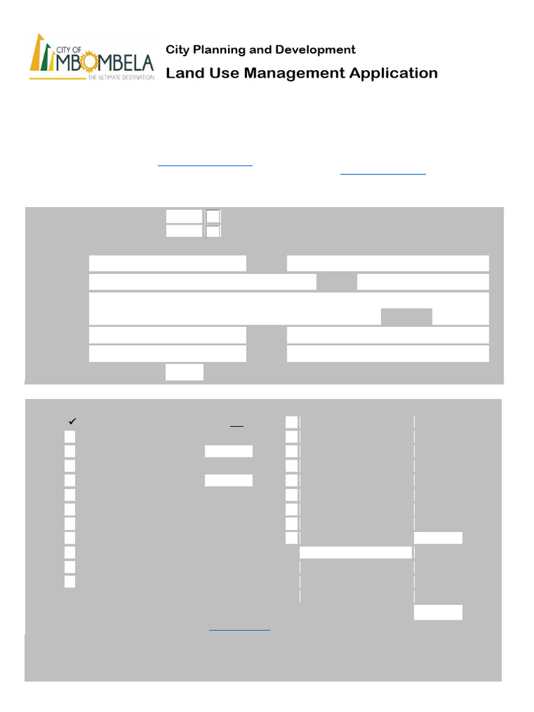 Land Use Application Form 2025 26 | PDF | Justice | Crime & Violence